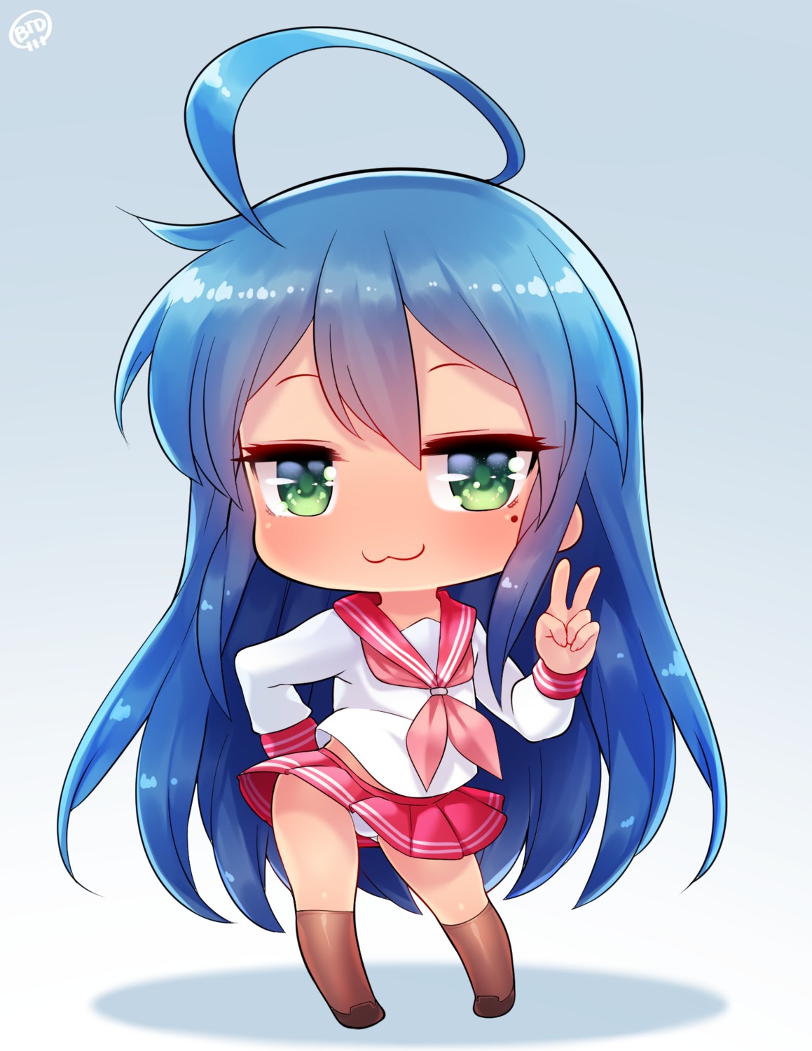 born-to-die lucky star izumi konata chibi pantsu seifuku skirt lift ...